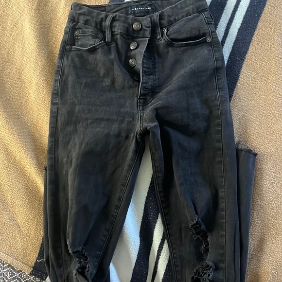 Aeropostale | Jeans | Multiple Button Black Jeans Aeropostale | Poshmark